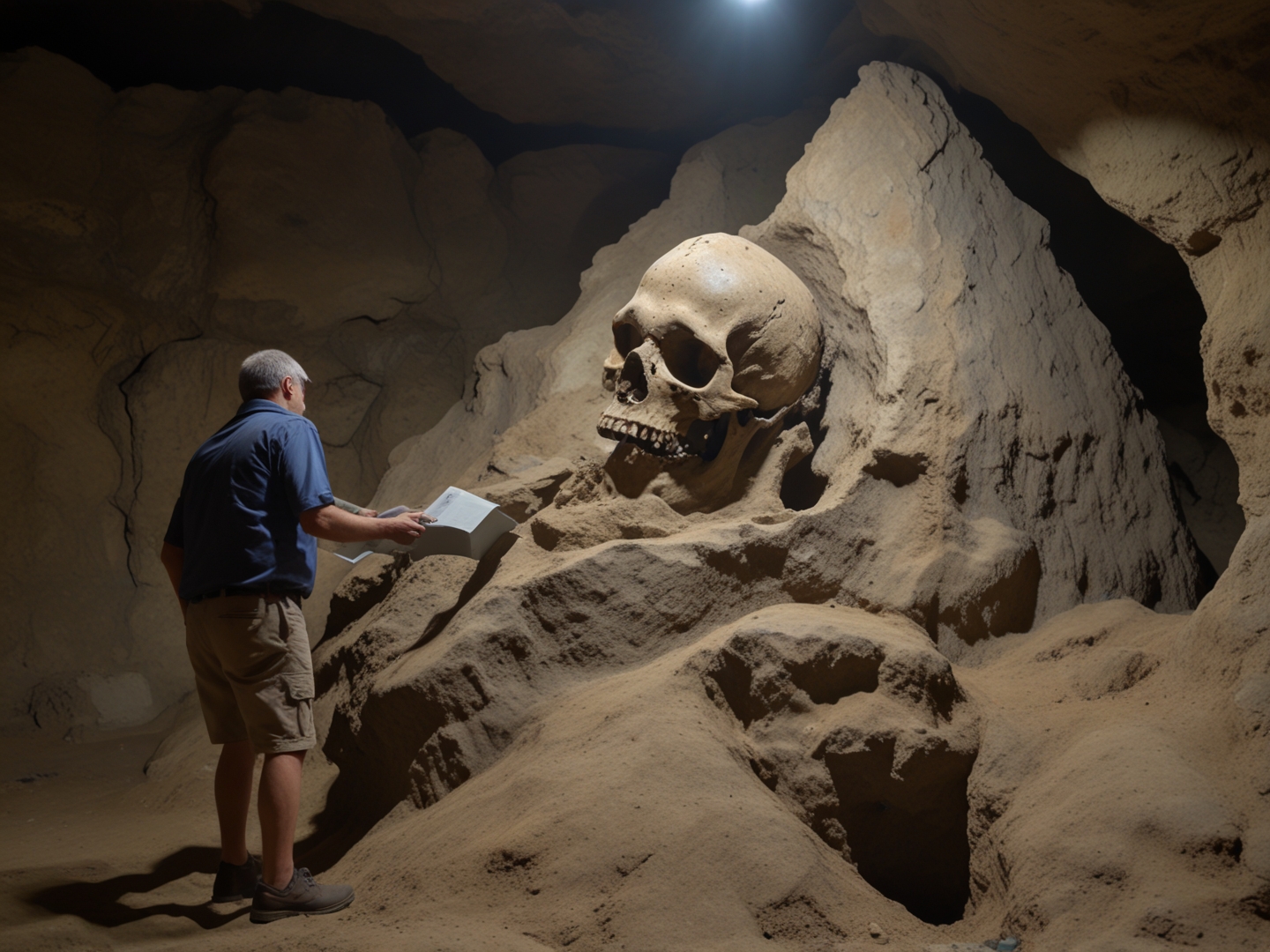 Schelete de doi metri descoperite în pământul „viu” din subteranele ...